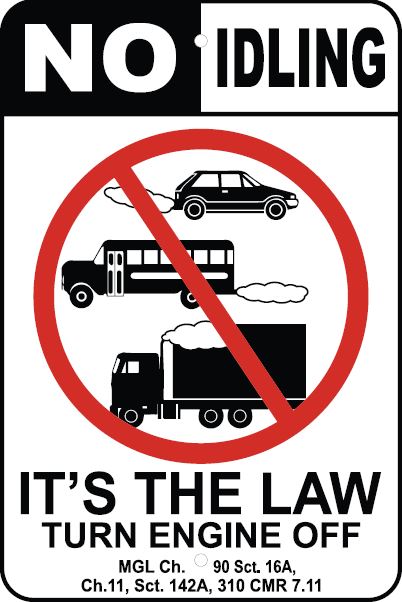 Anti-idling signs are now posted around the school | Bigelow PTO
