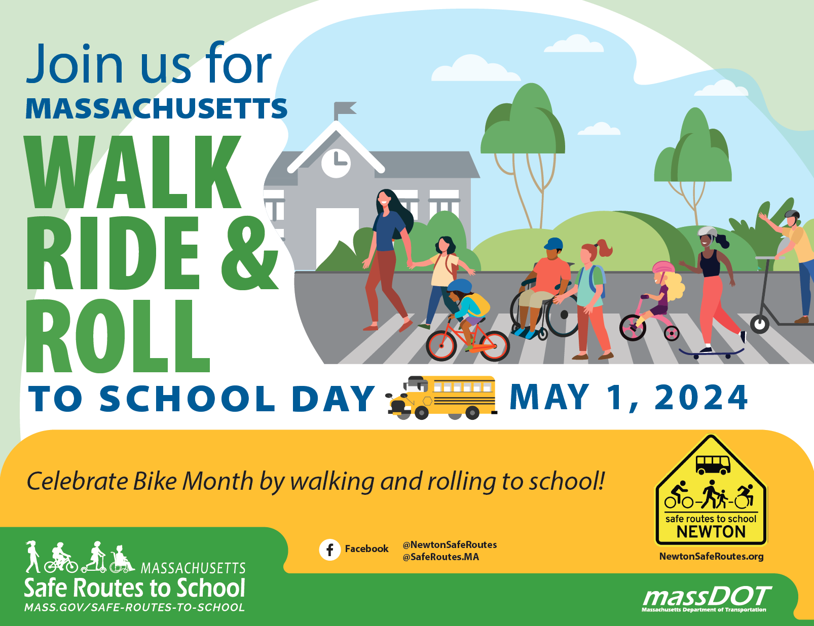 Walk, Ride, and Roll to School: Wed May 1 | Bigelow PTO