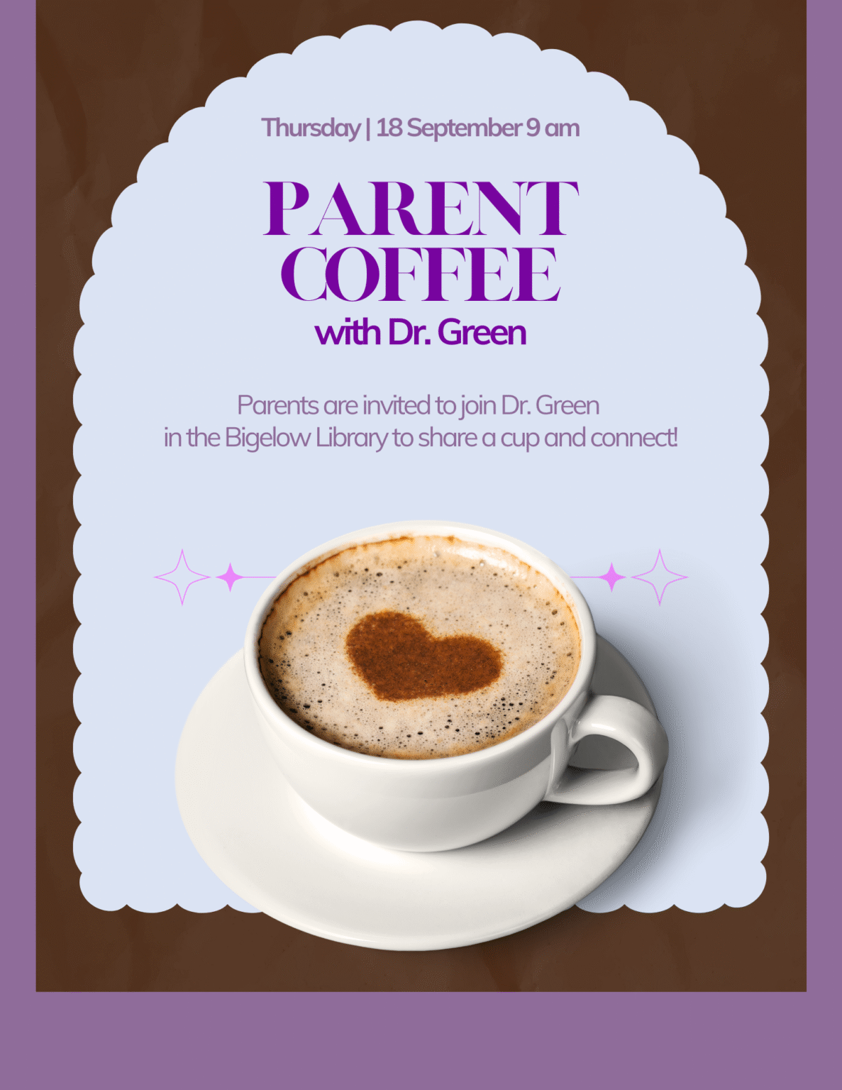 Parent Coffee with Dr. Green | Bigelow PTO